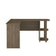 Ameriwood Home Dominic L Desk with Bookshelves, Rustic Oak - Walmart.com