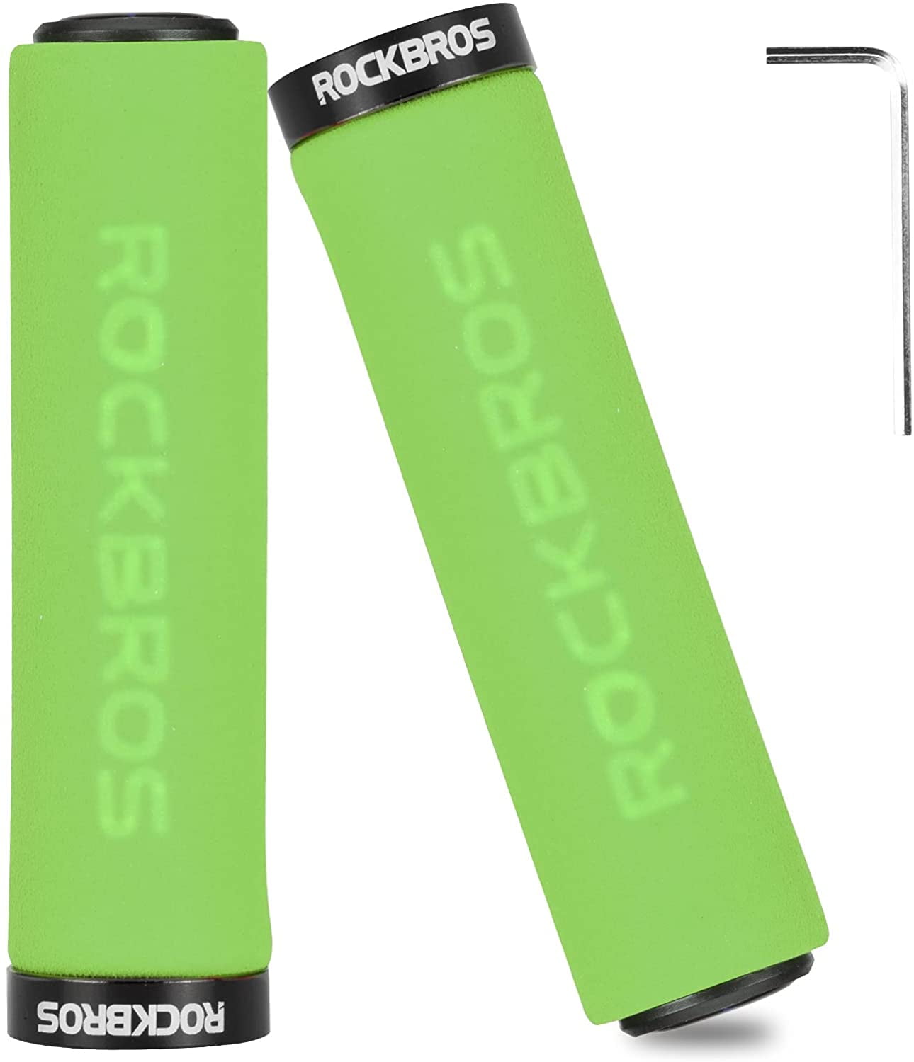 ROCKBROS Bike Handlebar Grips Soft Foam Handle Grips Single Lock on 22 ...