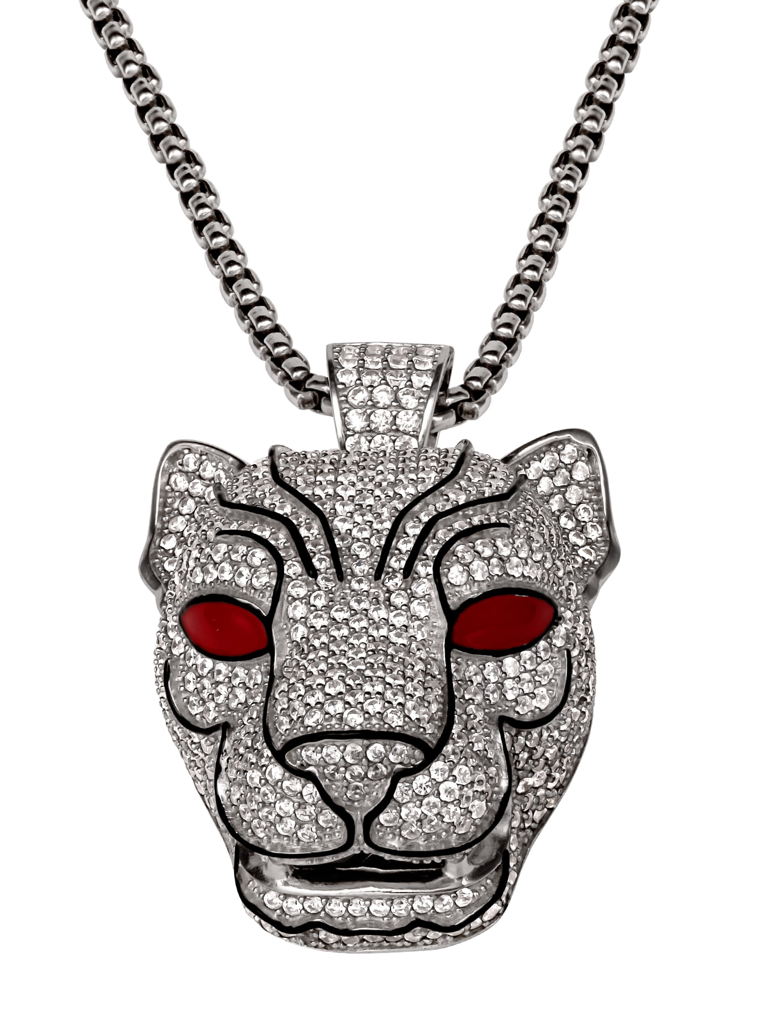 Shaquille O'Neal Men's Simulated Diamond Sterling Silver Panther ...