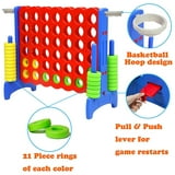 SDADI Indoor Sports Toys - Giant 4-In-A-Row and Basketball Game Set ...