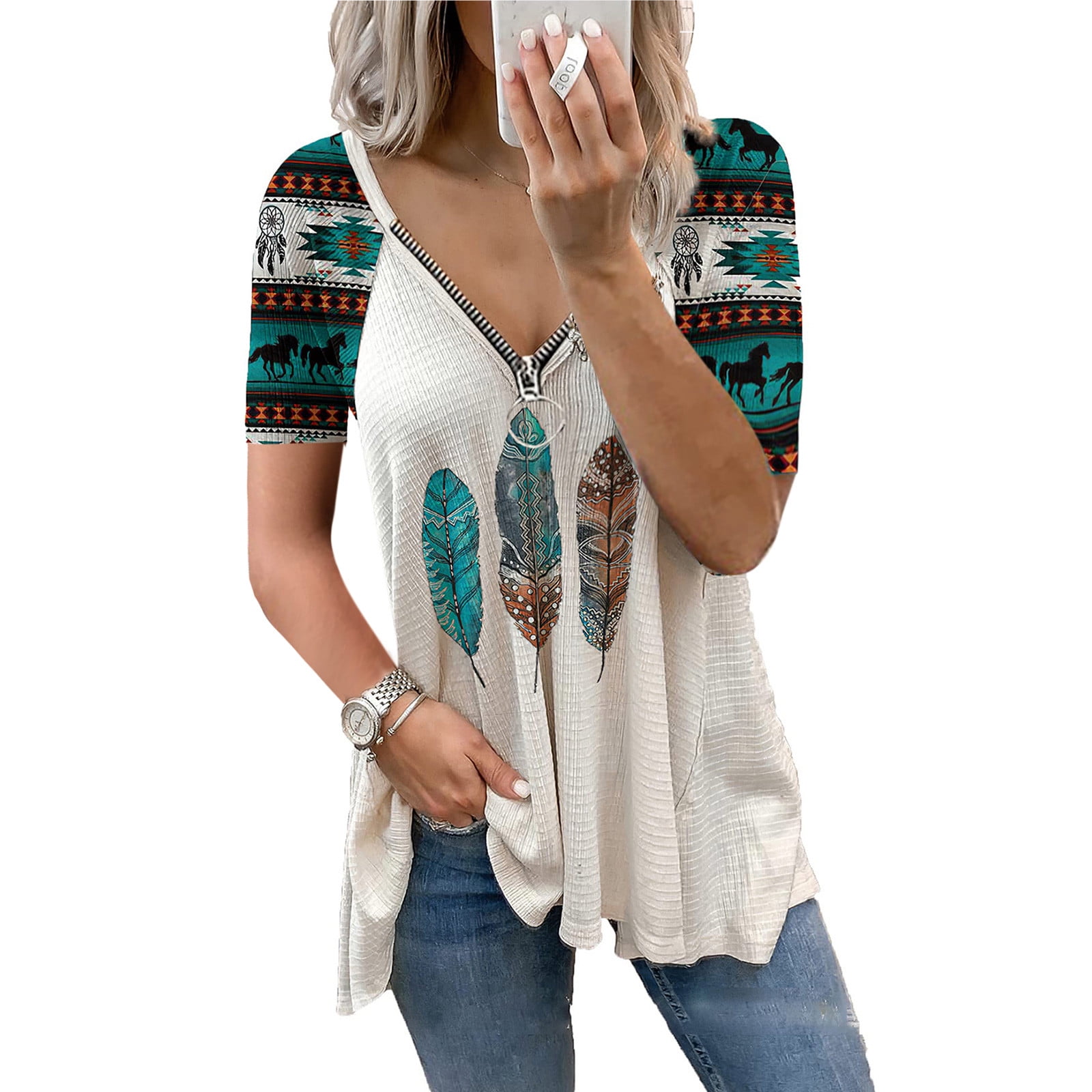 Click here for Smihono Oversized T- Shirt For Women Casual Retro... prices