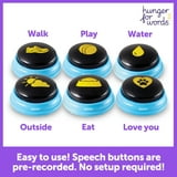 Hunger for Words Talking Pet Essential Words 6-Piece Buttons for Dog ...