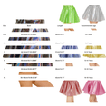 CPNG Girls Sequin Cheerleading Puffy Skirt Metallic Skater Skirt ...