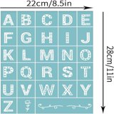 8.6x11 Inch 26 Letters Self-Adhesive Silk Screen Printing Stencil ...