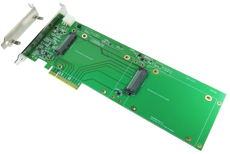 PCIe x8 Gen 4 for Bifurcated U.2 NVME Dual Port AIC - Walmart.com