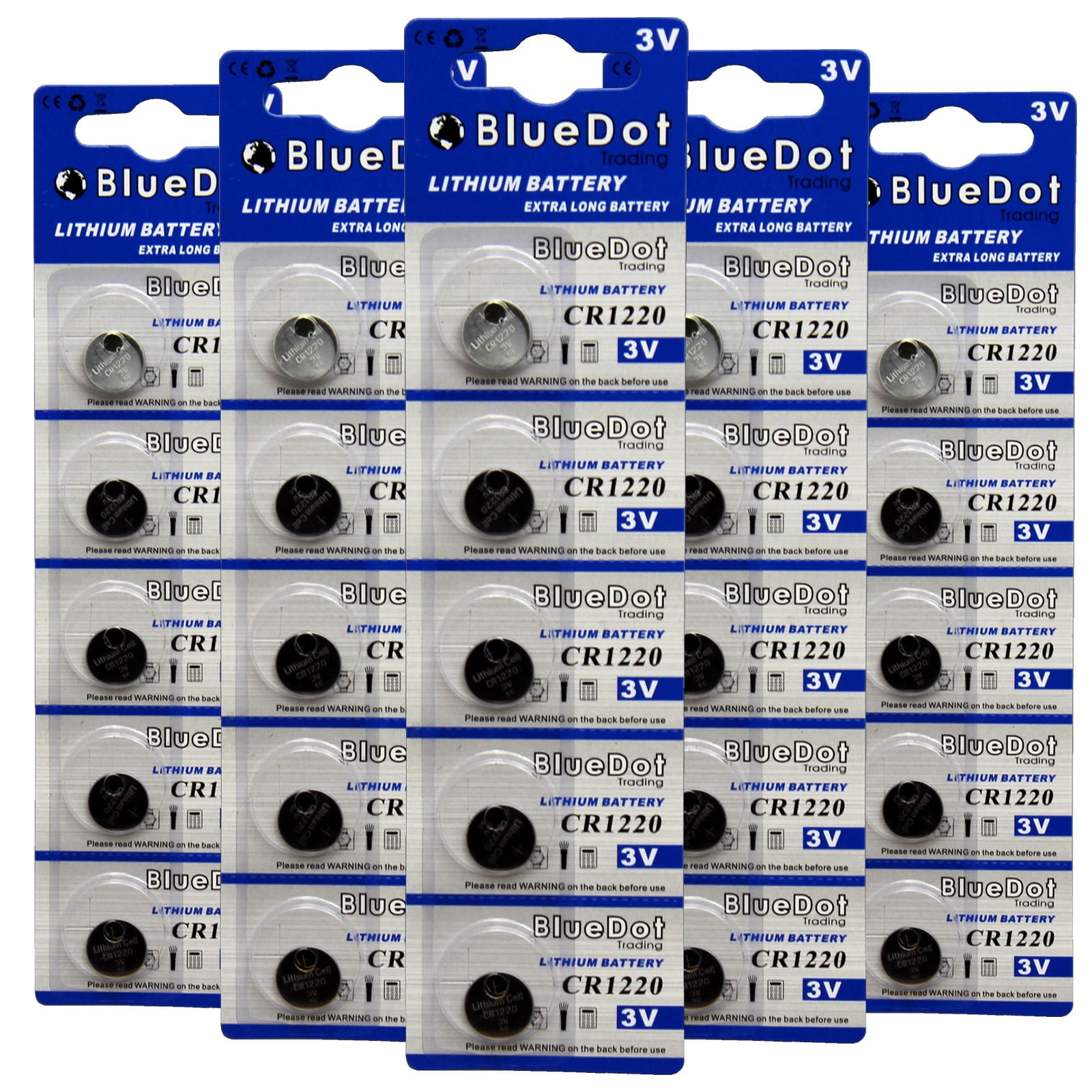 BlueDot Trading CR1220 (also known as 5020LC) Lithium Manganese Dioxide ...