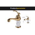 Bathroom Basin Gold Faucet,Brass with Diamond/Crystal Body Tap New ...