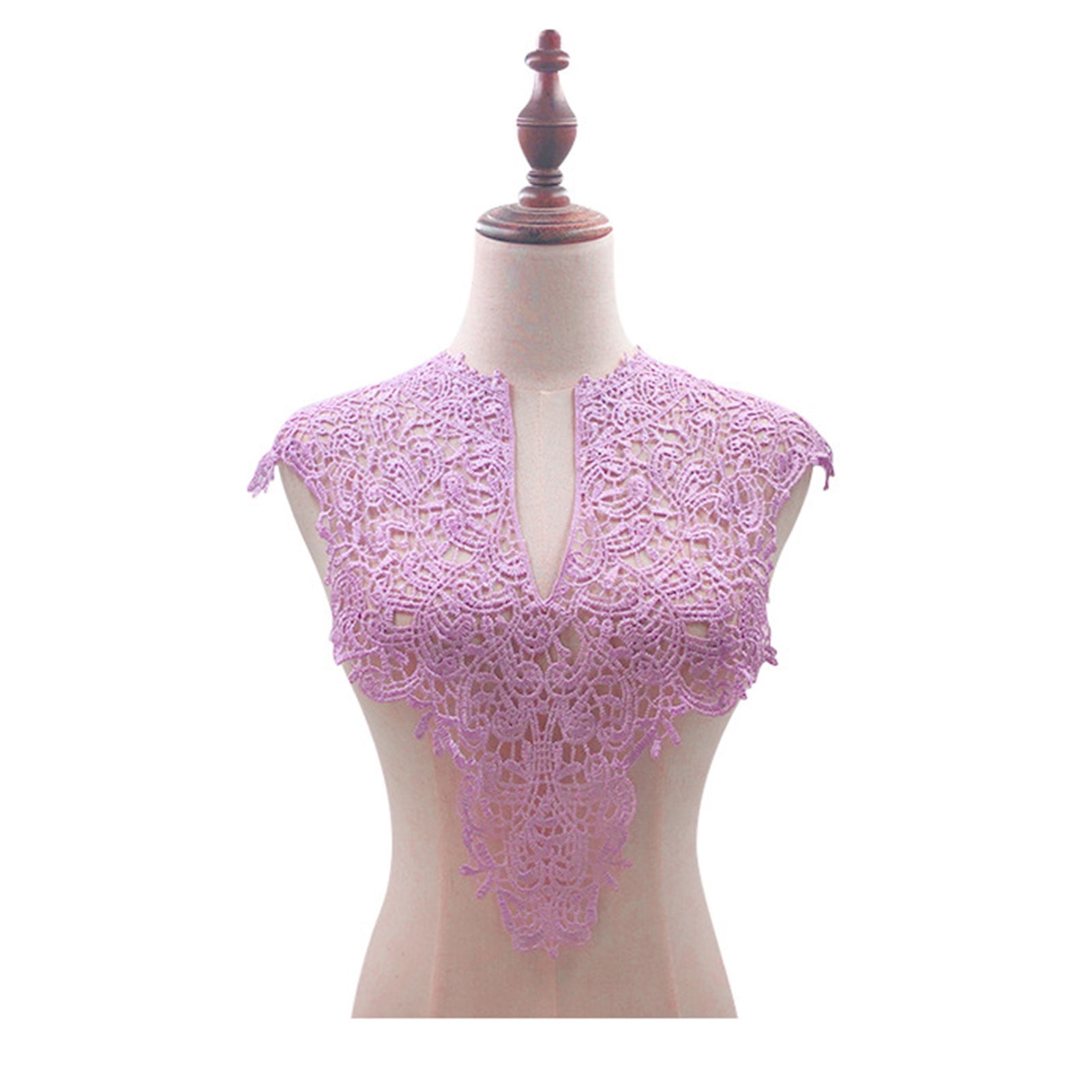 Farfi Lace Fake Collar Embroidered Corsage Hollow Design Big Flowers ...