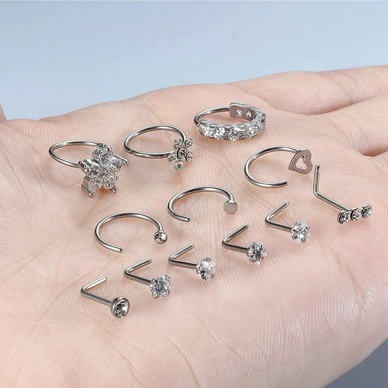 Silver nose ring men store