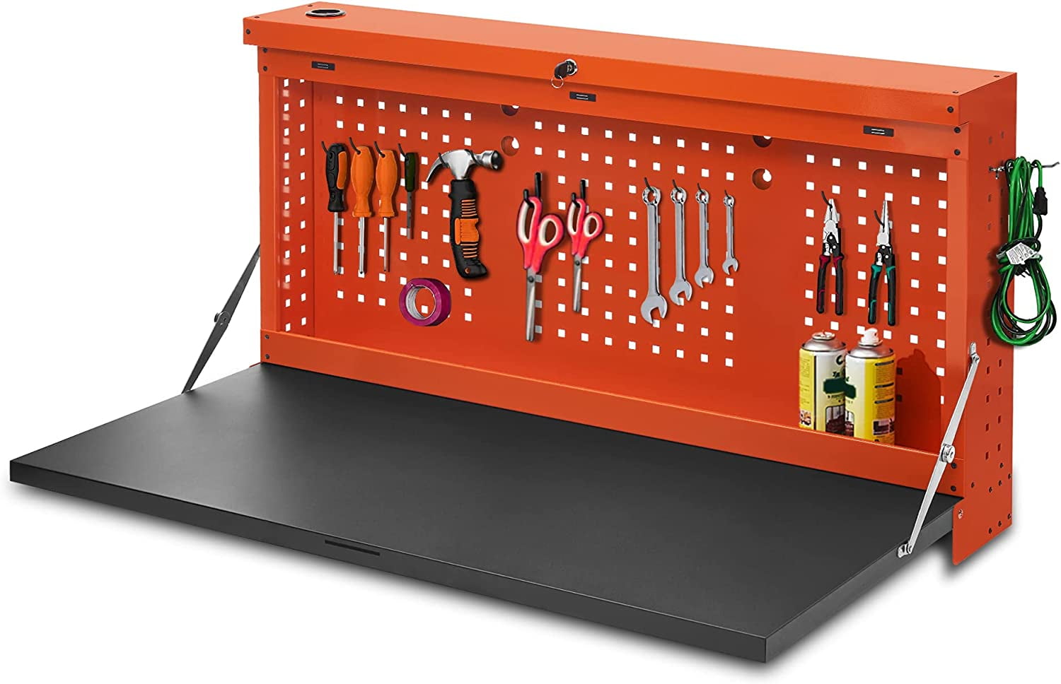 Mcombo Metal Wall Mounted Workbench for Garage Box11 - Walmart.com