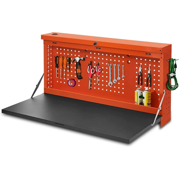 Mcombo Metal Wall Mounted Workbench for Garage Box11 - Walmart.com