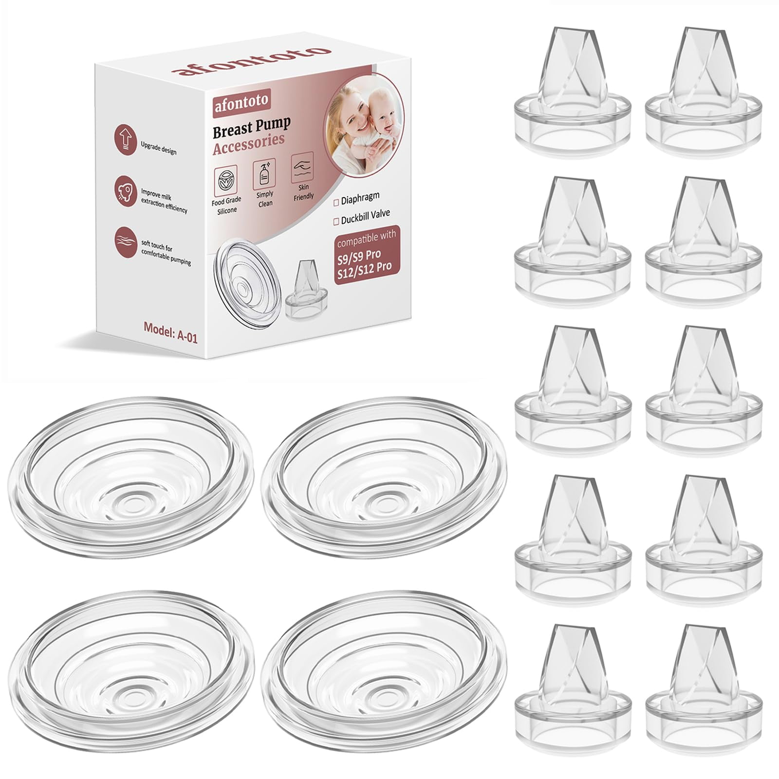 Piezas de extractor de leche afontoto compatibles con momcozy S9/S12 | Walmart en línea