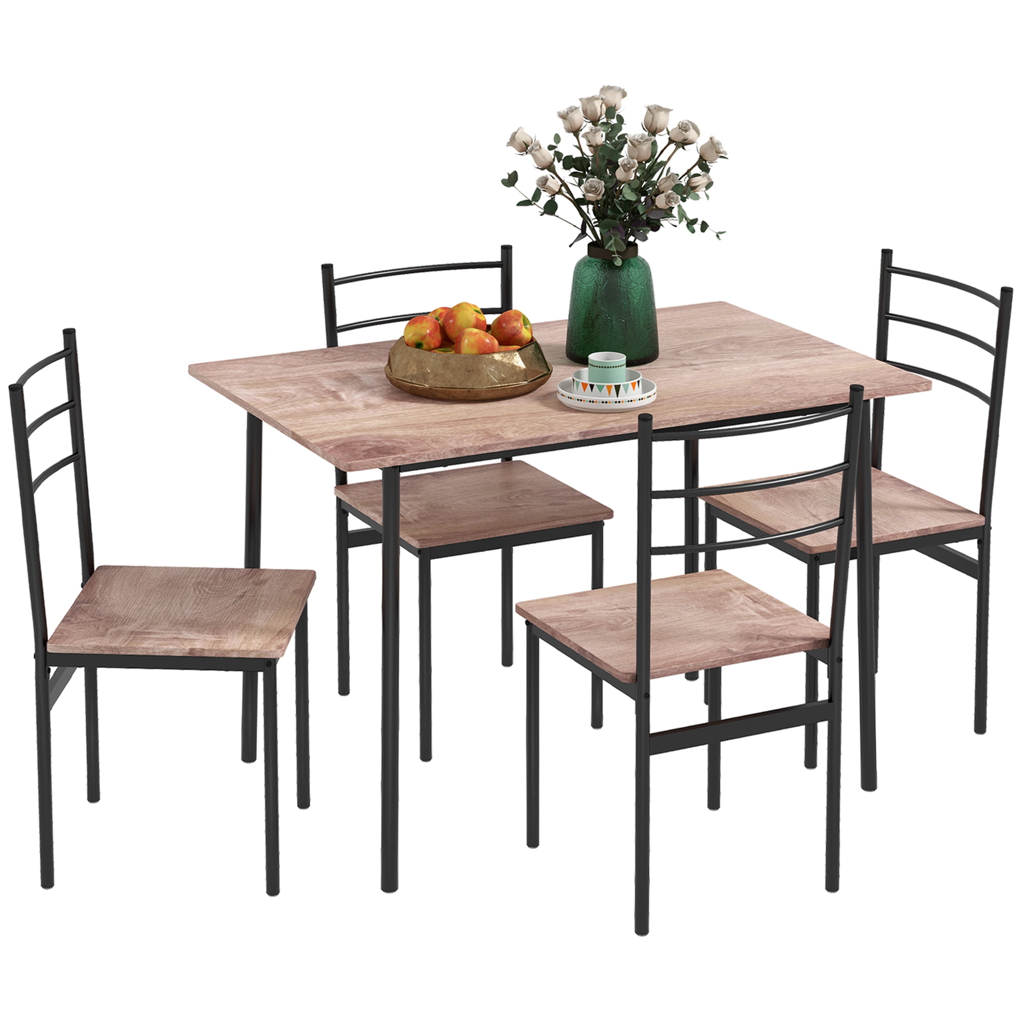 Click here for Homcom 5 Piece Dining Table Set For 4  Space Savin... prices