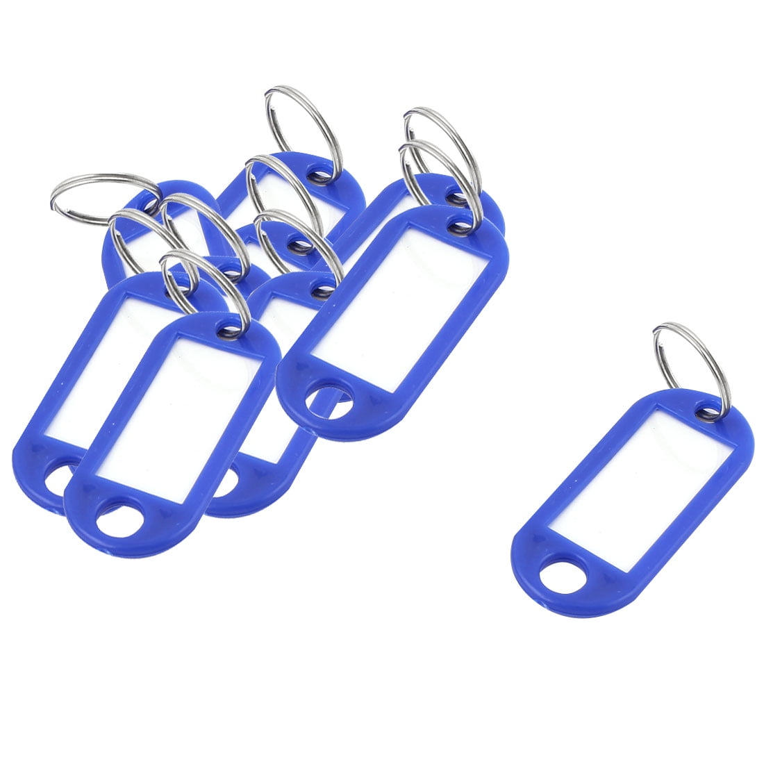 Click here for Unique Bargains 10pcs Metal Ring Blue Plastic Oval... prices