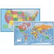 Swiftmaps 24h x 36w World Premier Wall Map Poster Mural - Walmart.com