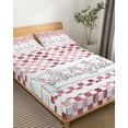 4 Piece Full Sheet Set Red Plaid Farmhouse Sheets Set for Full Size Bed ...