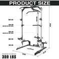 LMDEX Power Cage with LAT Pulldown, 1300 lbs Capacity, Adjustable ...