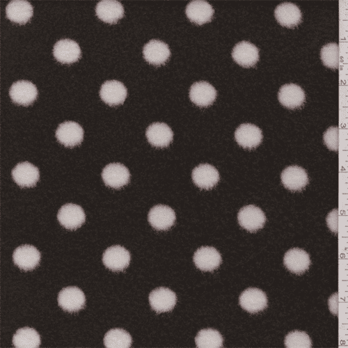 Brown White Polka Dot Polyester Fleece Fabric By The Yard Walmart