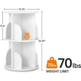 Rotating 2-Tier Bookshelf, 360° Spinning Corner Bookcase with Lazy ...