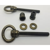 SMALL Antique Brass Steel Cheval Mirror Mount Set vintage retro old kit ...