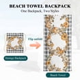 Black Plaid Thanksgiving 2-in-1 Beach Towel Backpack,Quick Dry Beach ...