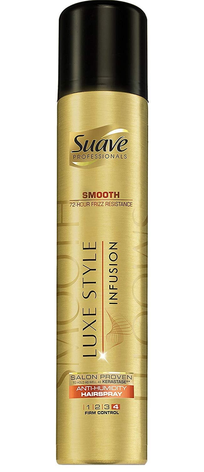 Suave Luxe Style Infusion Anti-Humidity HairSpray 4 Firm Control 8.5 Oz ...