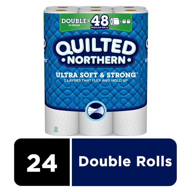 Quilted Northern Ultra Soft & Strong Toilet Paper, 24 Double Rolls (=48 ...