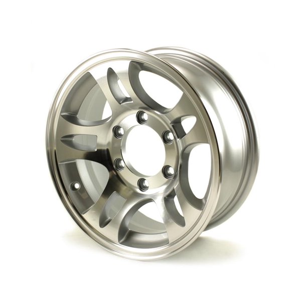 15X6 6-Lug on 5.5" Aluminum S5 Trailer Wheel - S556655 - Walmart.com ...