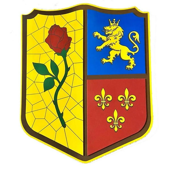 Disney Parks Beauty & Beast Foam Shield Rose Crest Cosplay 16"x19 ...