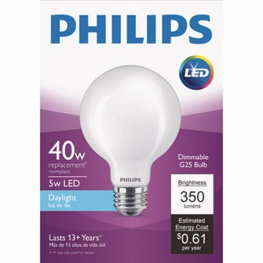 Philips 459347 Dimmable 10W 2700K E26 Warm White 60W Replacement LED ...