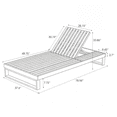 Outdoor Chaise Lounge with Cushion Set, 4-Position Adjustable Patio ...