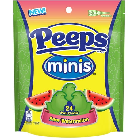 UPC 070970545238 - Peeps Minis Sour Watermelon Candy Chicks, 24 count ...
