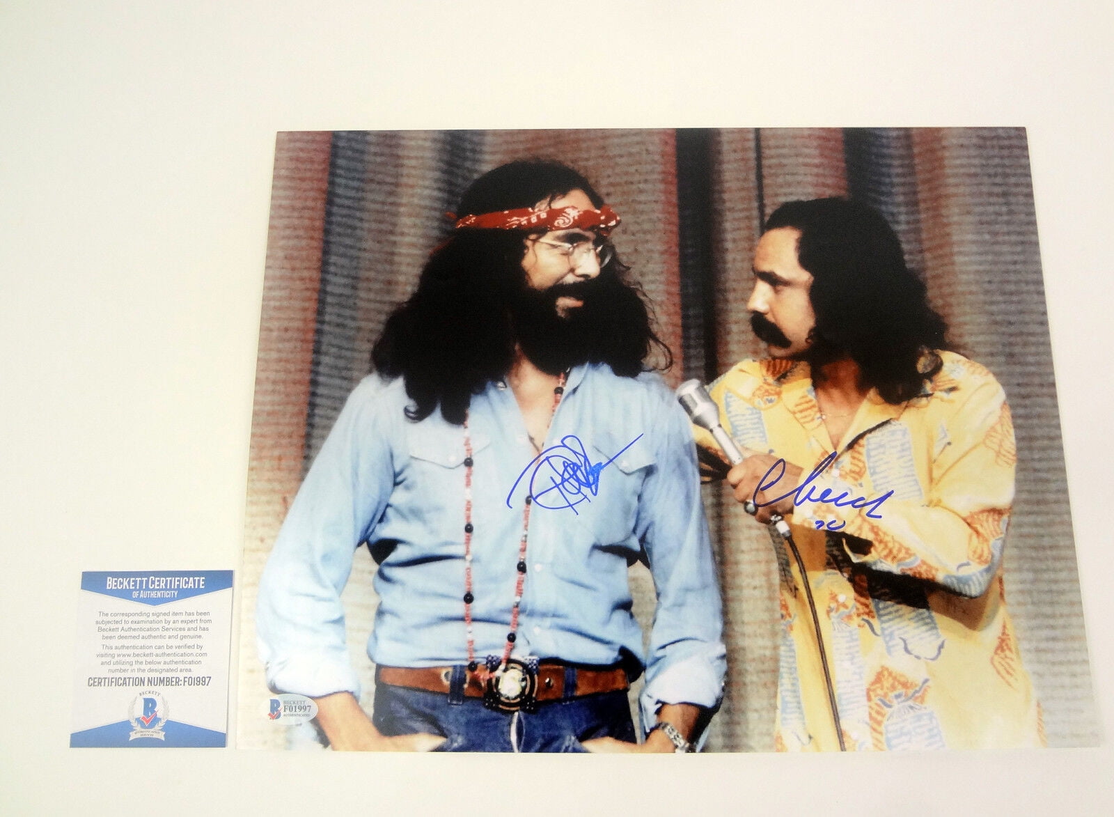 Cheech And Chong Dual Signed Autograph 11x14 Photo Beckett BAS COA D ...
