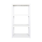 Plano 30"W x 14"D x 55.5"H 4-Shelf Solid Plastic Shelf Unit, White, 280 ...