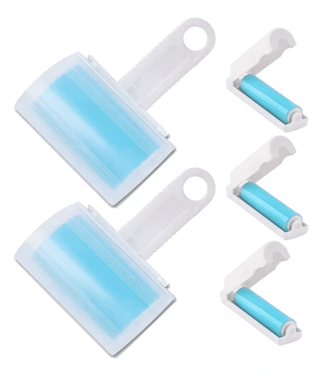 Rodillo Quita Pelusa Portatil Lavable 5 Rodillos Azul con Blanco ...