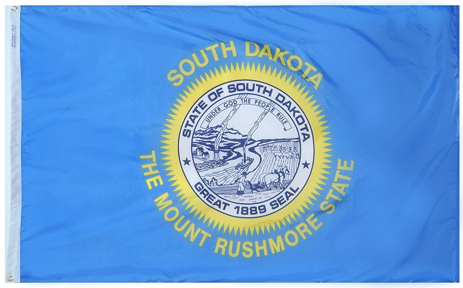 South Dakota State Flag 3x5 Ft Nylon SolarGuard Nyl Glo 100 Made In south-dakota-state-flag-3x5-ft-nylon-solarguard-nyl-glo-100-made-in