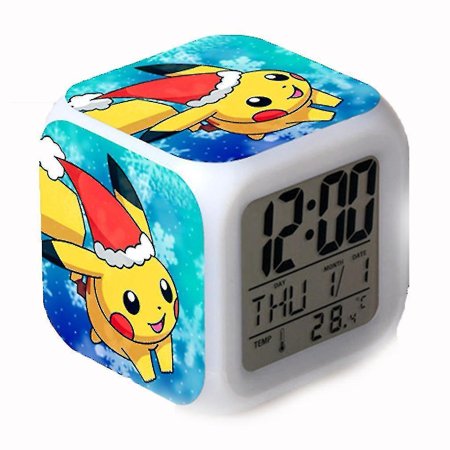 Cartoon Pikachu Colorful Alarm Clock Pikachu Color Changing Alarm Clock ...