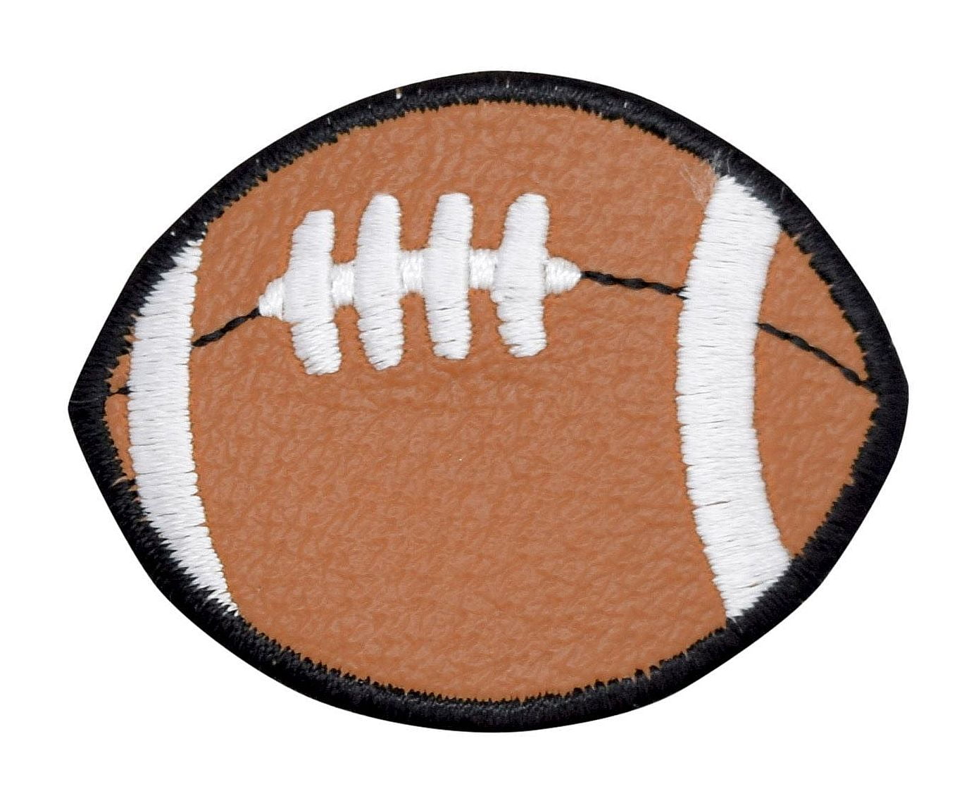 Vinyl Football - Brown/White - Iron on Applique/Embroidered Patch ...