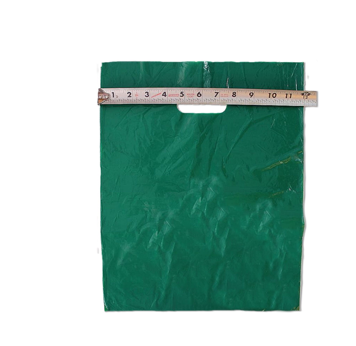 12" x 15" Hunter Green Plastic Merchandise Bags -Retail Shopping Bags ...