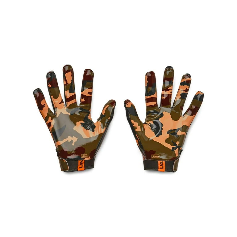 Under Armour Men s Standard F8 Novelty Football Gloves 310 Baroque Green Blaze Orange Large Walmart