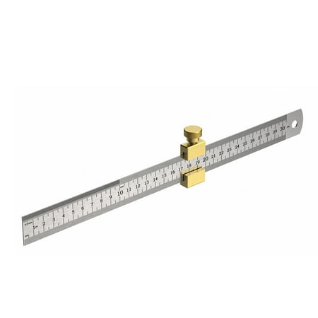Brass Steel Ruler Positioning Block Woodworking Line Locator Stop Block ...