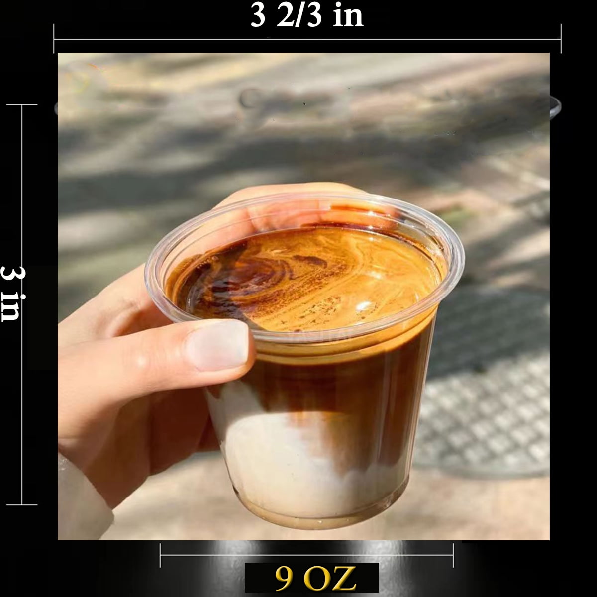 9 oz Clear Plastic Cups, Disposable Cups Reusable Plastic Cups Tumblers ...