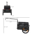Bike Trailer, Cargo Bicycle Trailer with Storage Box, Galvanized Steel ...