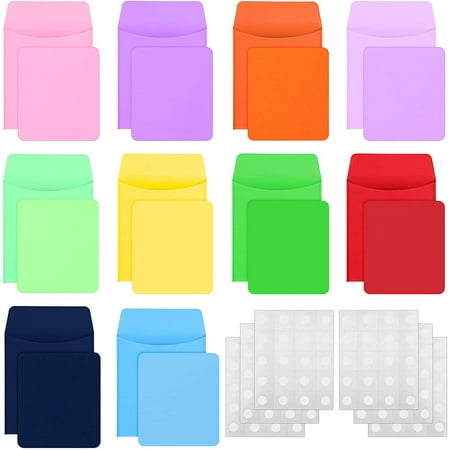 100 Pieces Library Pockets and Cards Set 50 Pieces Colorful Library ...