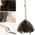14-Inch Genuine Natural Ostrich Feather Duster with Wooden Handle and ...