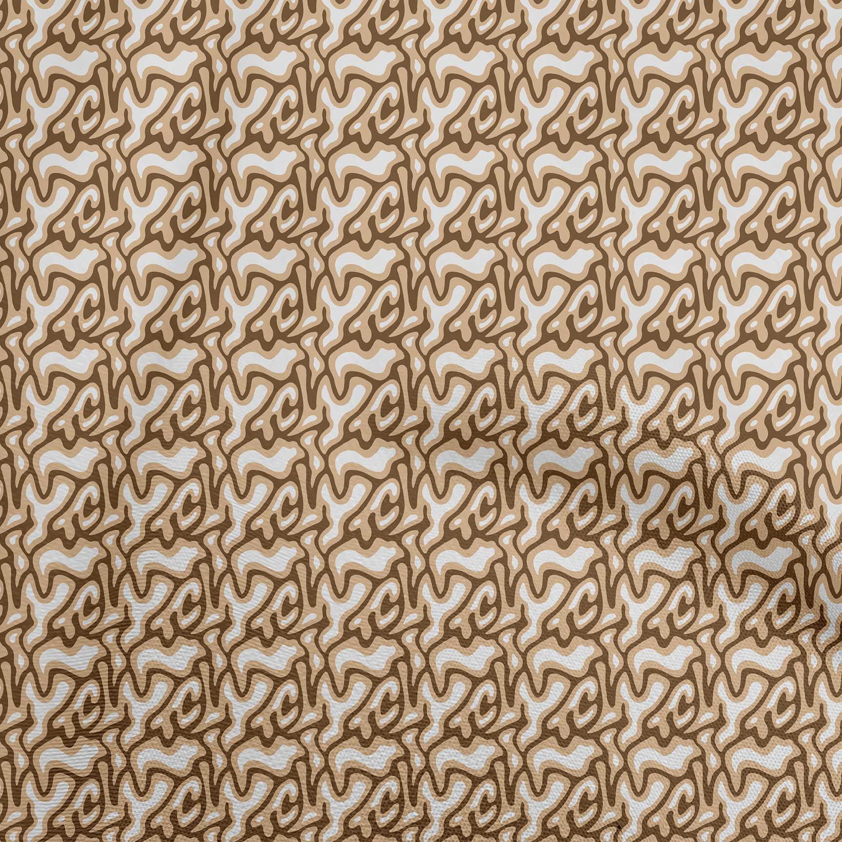 oneOone Velvet Brown Fabric Abstract Sewing Material Print Fabric By ...