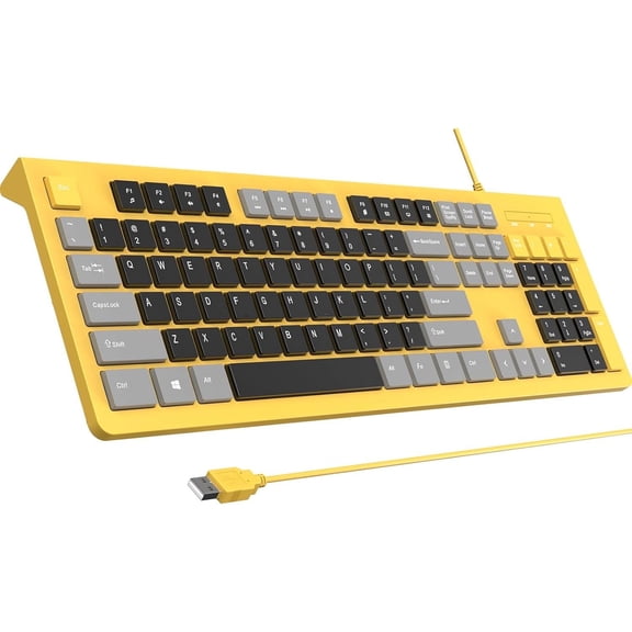 Ablenet Kinderboard Large Key Keyboard - Wired, USB 2.0, QWERTY - Black ...