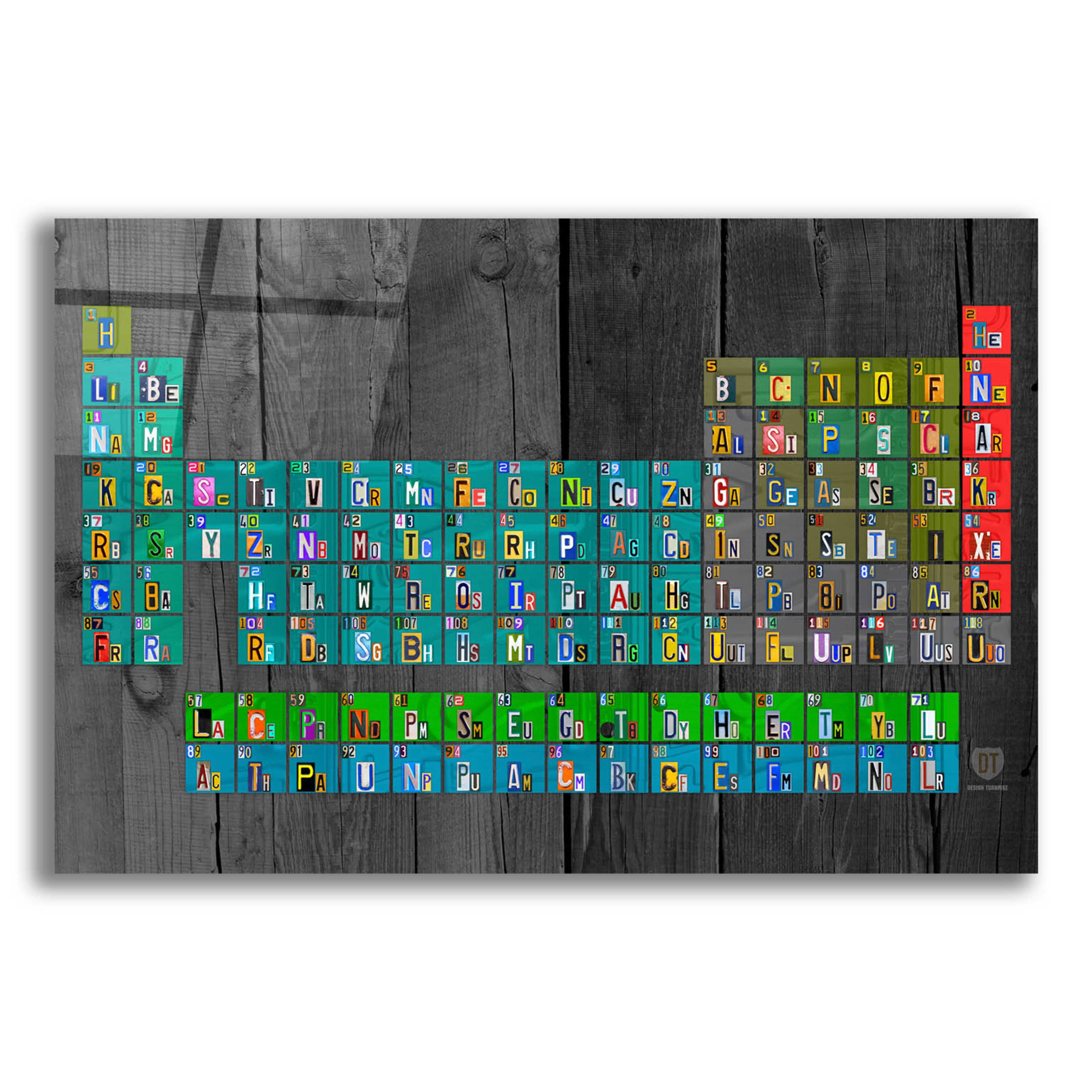 Epic Art 'License Plate - Periodic Table' by Design Turnpike, Acrylic ...