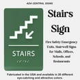 ADA CENTRAL SIGNS - 6" X9" Stairs Sign - ADA Compliant Tactile Graphics ...