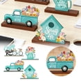 4Pcs Signs Truck Watering Can Birdhouse Wooden Tiered Tray Farmhouse ...